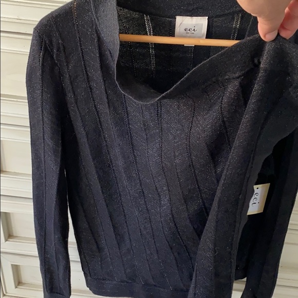 ECI | Sweaters | Eci New York Knit Metallic Open Cardigan Jacket Xl ...